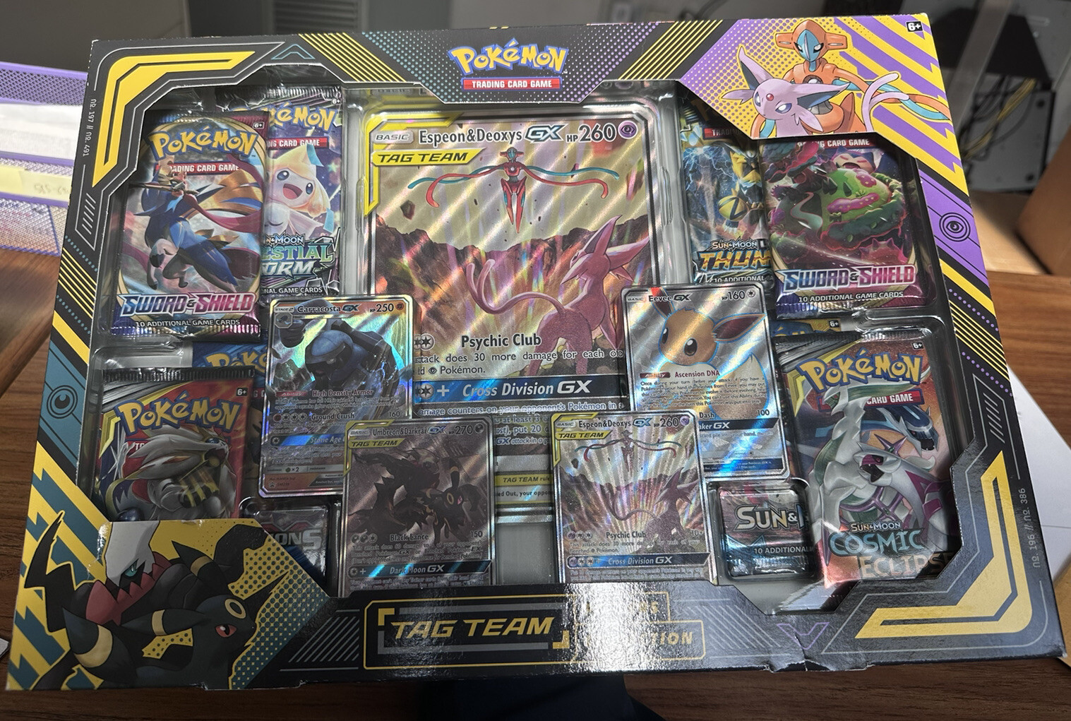 Pokemon ~ Tag Team Powers Collection Box ~ Espeon & Deoxys. Sun And ...