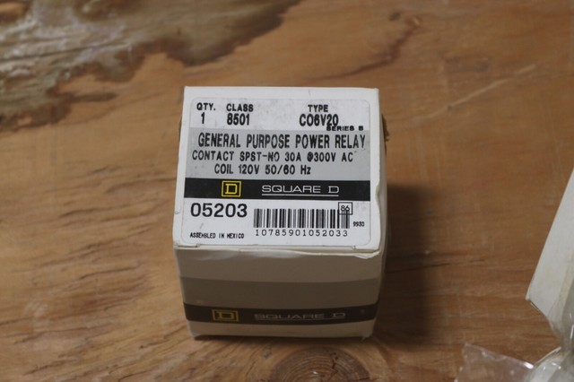 Square D 8501C06V20 SPST 120v Power Relay for sale online | eBay