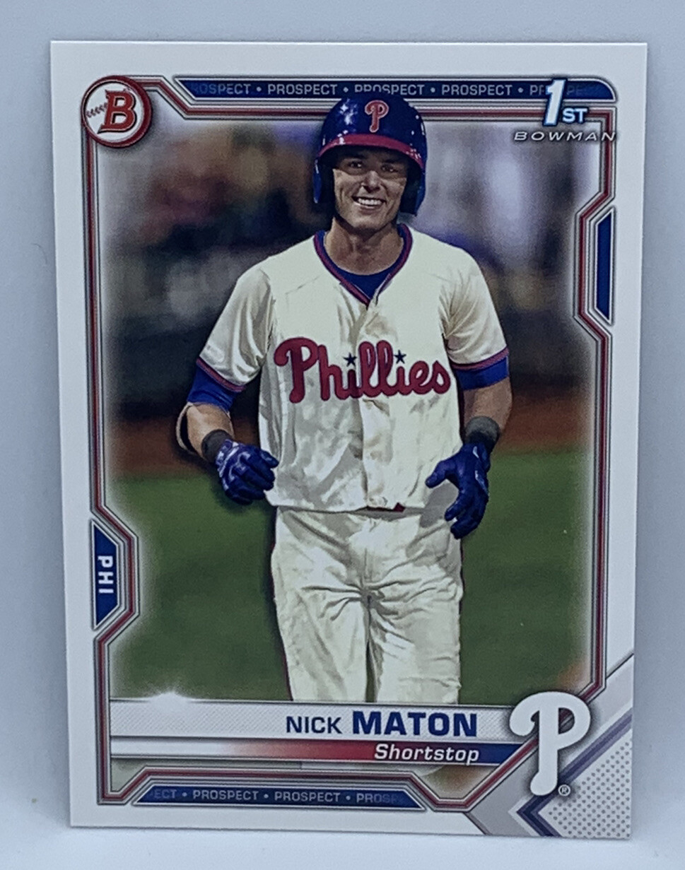 2021 1st Bowman Nick Maton Phillies BP-5 NM-MT or Better | eBay