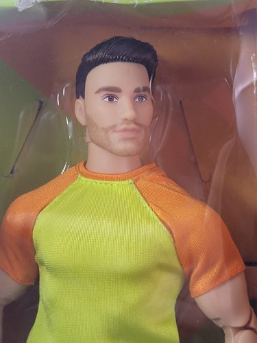 BARBIE KEN LOOKS SIGNATURE DOLL #18 BROWN ROOTED HAIR BEARD MTM BODY ...