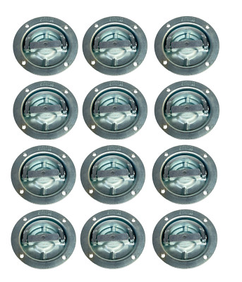 (12) Trailer Recessed Rotating Pan D-ring RV flush mount Cargo Rope Tie ...