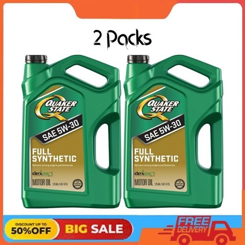 Quaker State Full Synthetic 5W-30 Motor Oil, 5-Quart, 2 Packs FREE ...