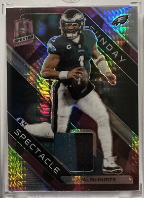 2023 Panini Spectra 💥Jalen Hurts💥 Spectacle Patch #’d 10/15. “ Fly ...