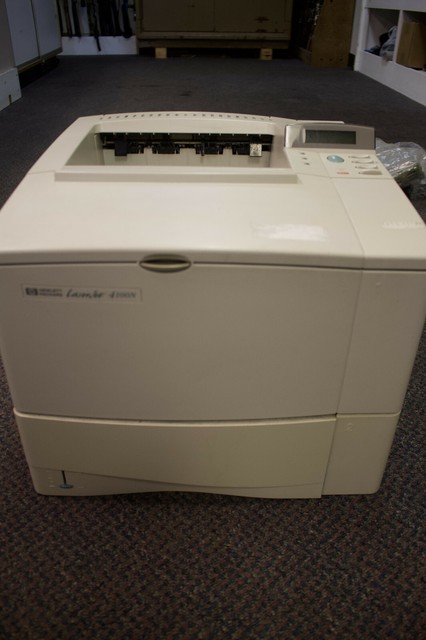 Hewlett Packard HP 4100N Ethernet LaserJet Workgroup Laser Printer ...