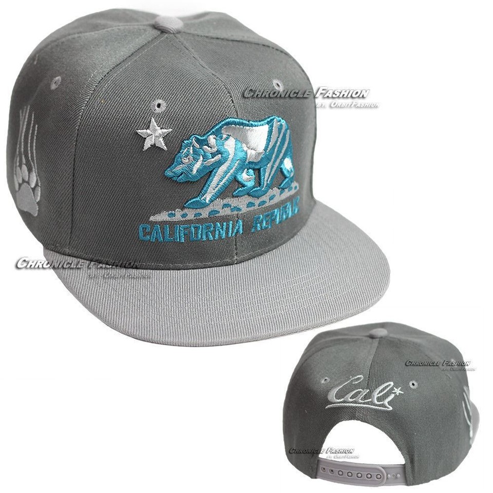 California Republic Baseball Cap Snapback Adjustable Hat Cali Hip Hop ...
