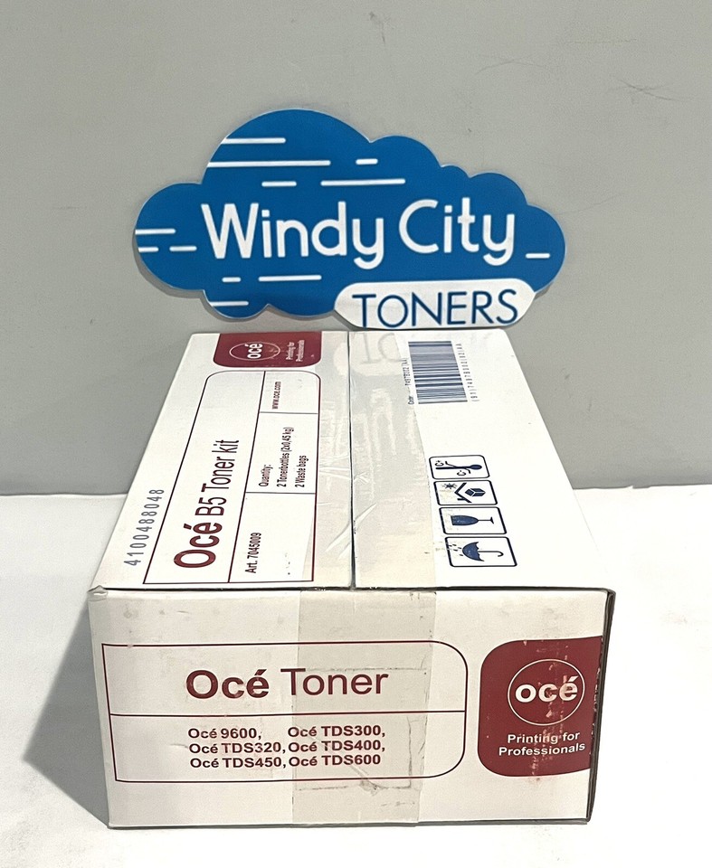 Oce B5 25001843 (7045009) Toner Kit 2 Bottles For 9600 TDS300 TDS600 ...