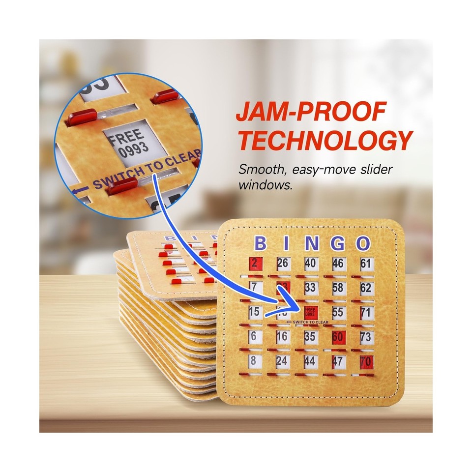 GSE 5Ply Stitched Shutter Bingo Cards, Finger-Tip Shutter Slide Bingo ...