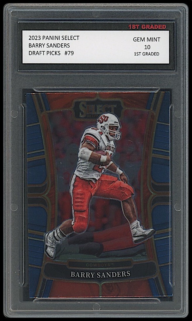 Barry Sanders 2023 Panini Select Draft Picks 1st Graded 10 NFL Card #79 ...