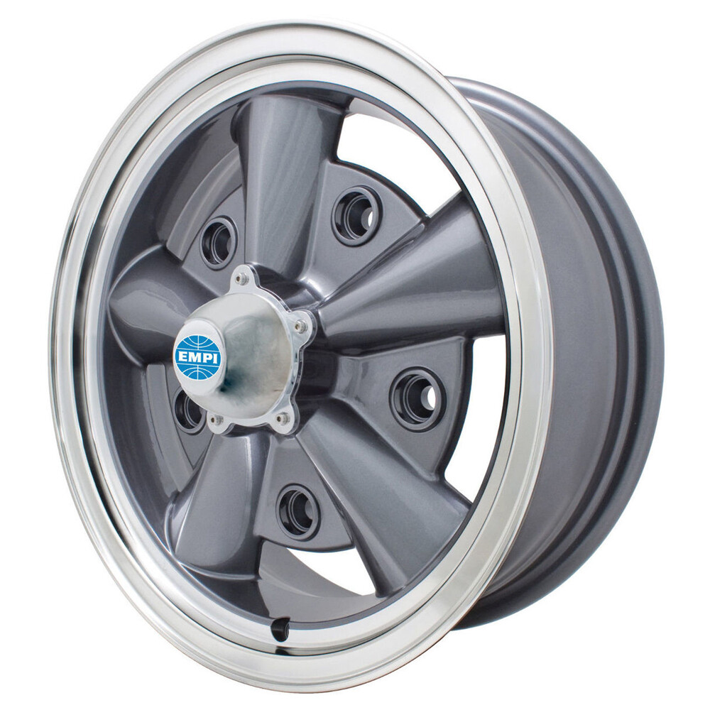 EMPI 5-Rib Rim 15X5.5 5x205 Offset 12 Anthracite w/ Polished Lip ...