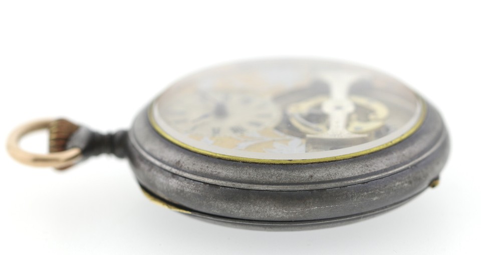 Rarität Mobilis Minuten Tourbillon Patent 7888/1905 Ø 53mm Eisen ...