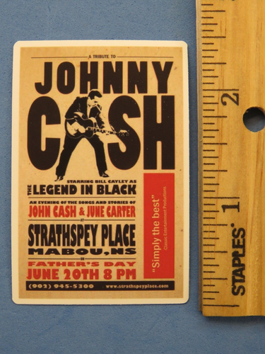 Music STICKER: JOHNNY CASH Concert Poster at Strathspey Place, Nova ...