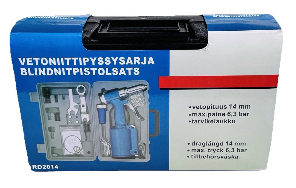 Portable Pneumatic Air Riveter Hydraulic Pop Rivet Riveting Tool w/Case ...