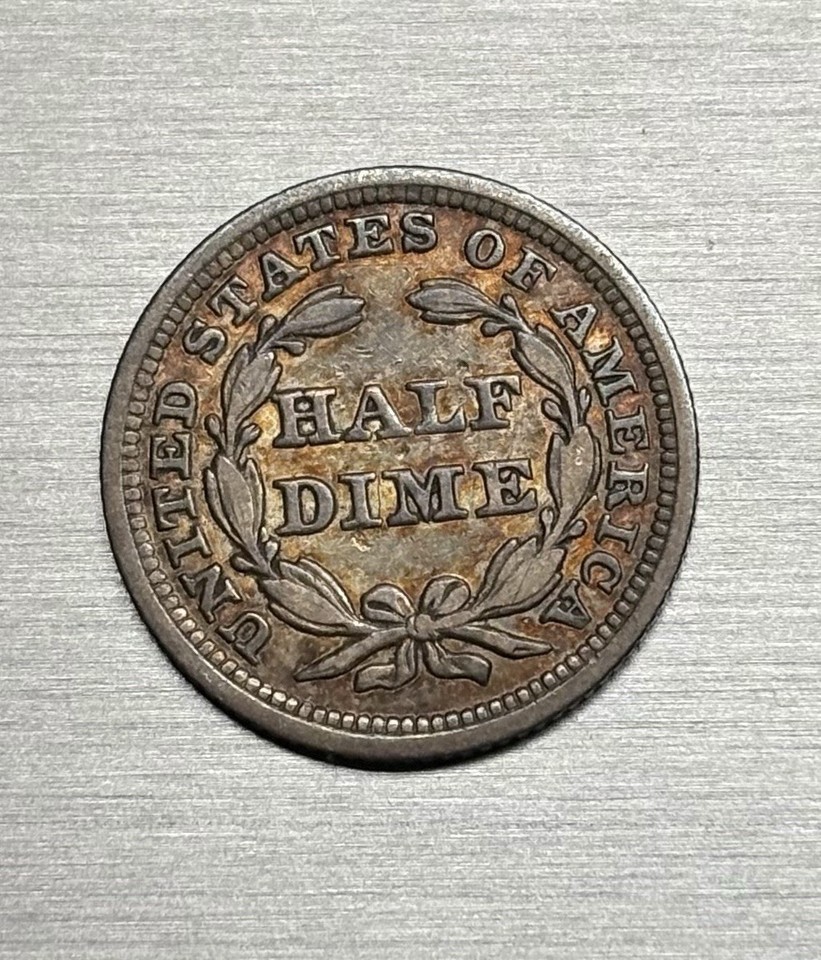 1841 Seated Liberty Half Dime XF+ Extra Fine Toned Nice Color | eBay
