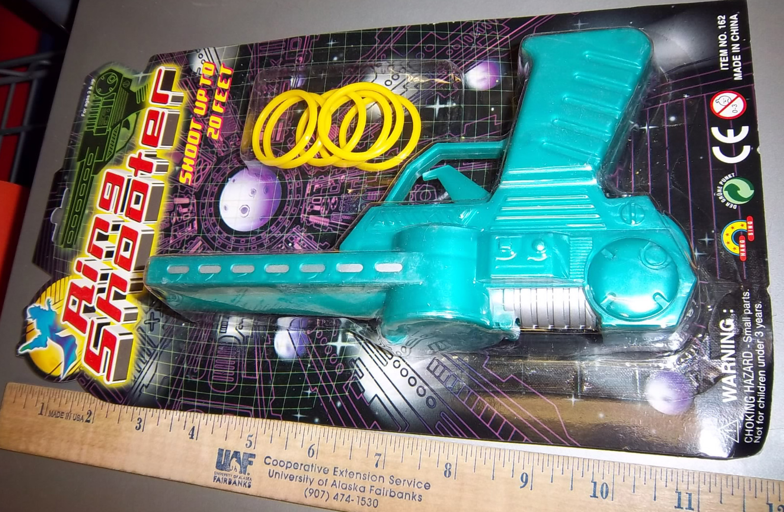 Ring Shooter toy plastic gun, shoots plastic rings up to 20 feet, ages ...