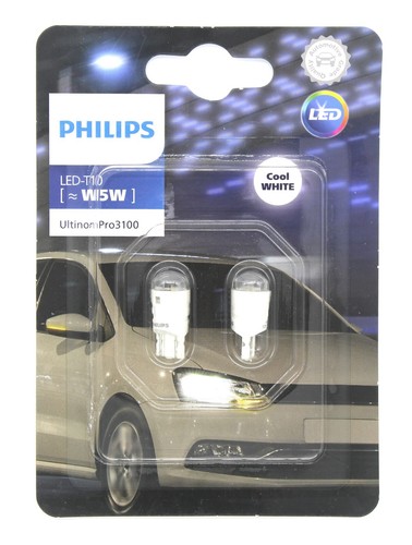 PHILIPS LED T10 W5W 12V5W 11961CU31B2 6000K COOL WHITE light auto car ...