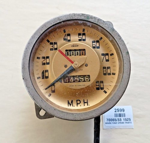 Original vintage Jaeger gold face classic car speedometer speedo 70065/ ...