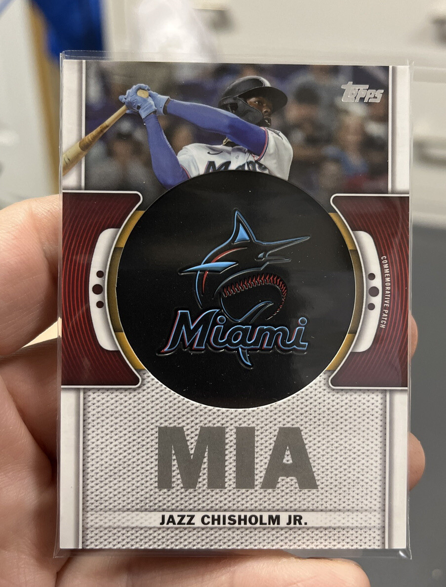 2023 Topps Jazz Chisholm Jr Commemorative Team Logo Patch #TLP-JC Miami ...