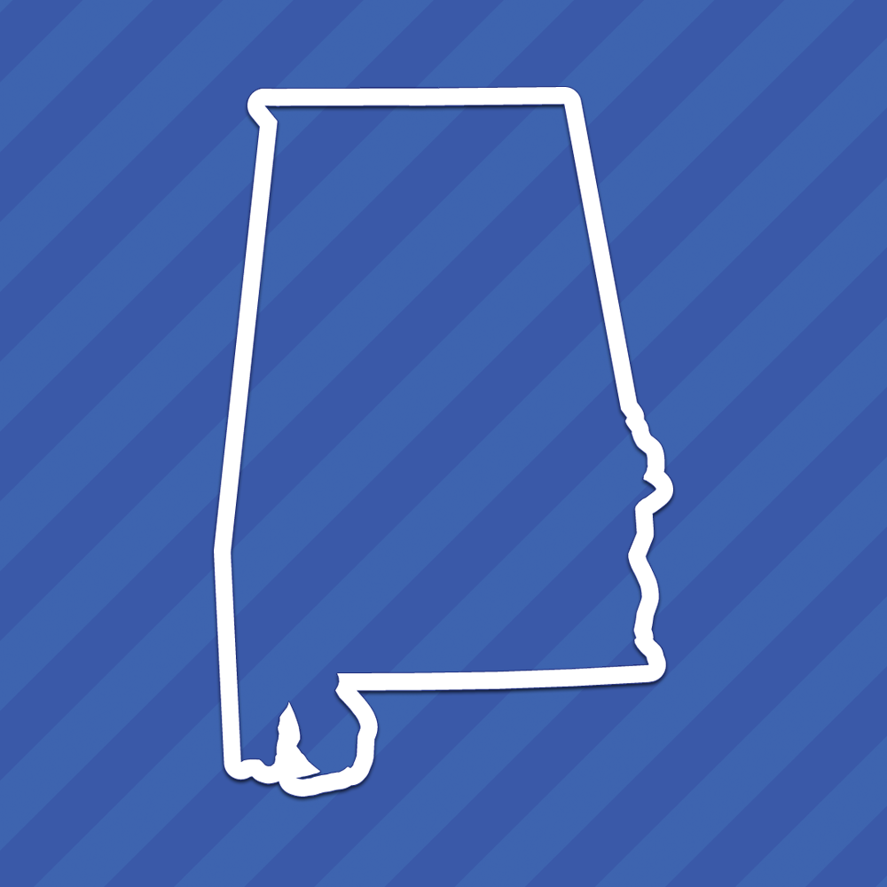 Alabama AL State Outline Vinyl Decal Sticker | eBay