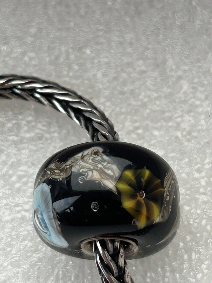 RACHEL BANJO BEADS Lampwork Bead.TROLLBEADS BRACELET NOT INCLUDED. 16mm ...