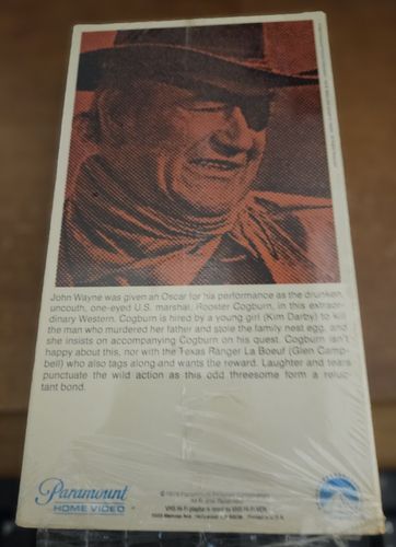 True Grit Paramount 1979 VHS HI-FI-John Wayne-Glen Campbell-Kim Darby ...