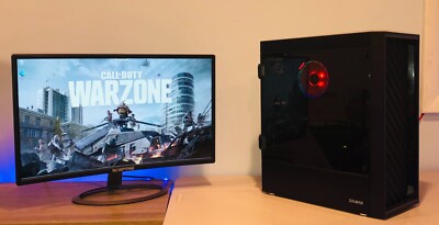 Custom Black Gaming Desktop PC AMD FX Quad Core 8GB ram 1TB HD 250GB ...