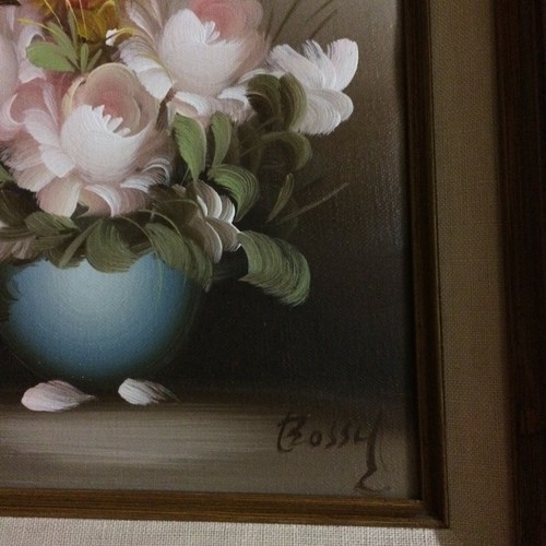 Vintage Authentic Rossy Signed Framed Oil Painting Canvas 17x15 Great ...