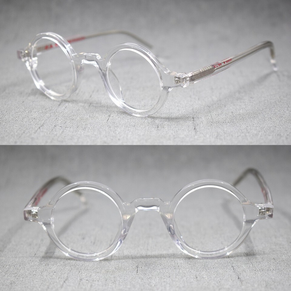 Small Round 38mm Full Rim Eyeglass Frames Acetate Hand Made Glasses ...