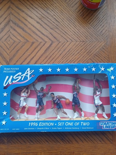 (Set Of 2) 1996 Starting Lineup USA Dream Team New Vintage Toy Figures ...