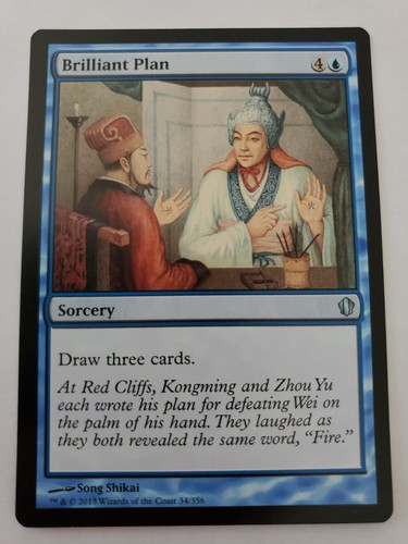 MTG Magic The Gathering Card Brilliant Plan Sorcery Blue Commander 2013 ...
