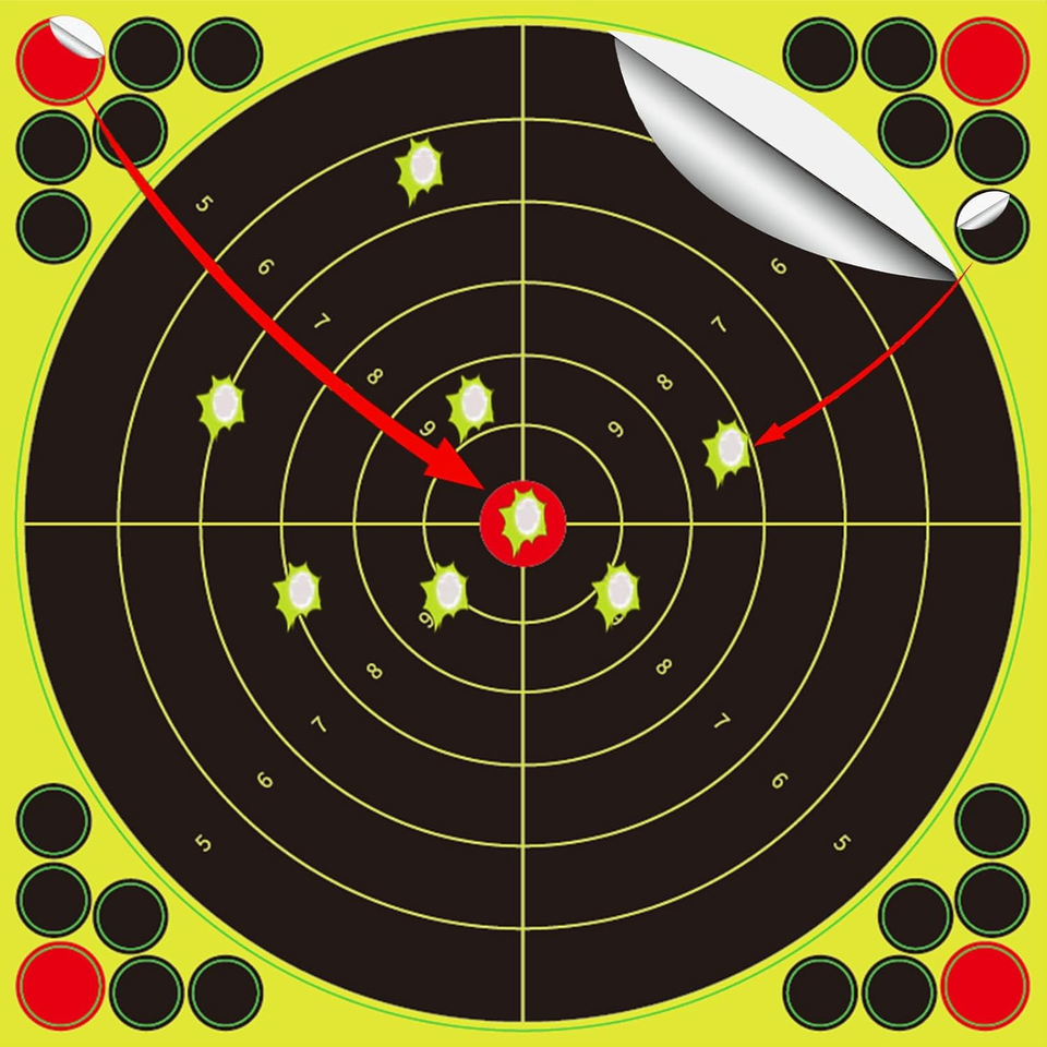12X12” Splatter Targets for Shooting – Reactive Fluorescent Feedback ...