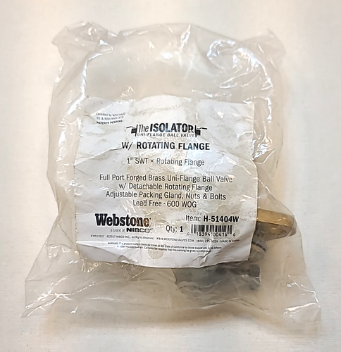 Webstone The Isolator® Clean Brass® Ball Valve – 1 in. C x Rotating (H ...