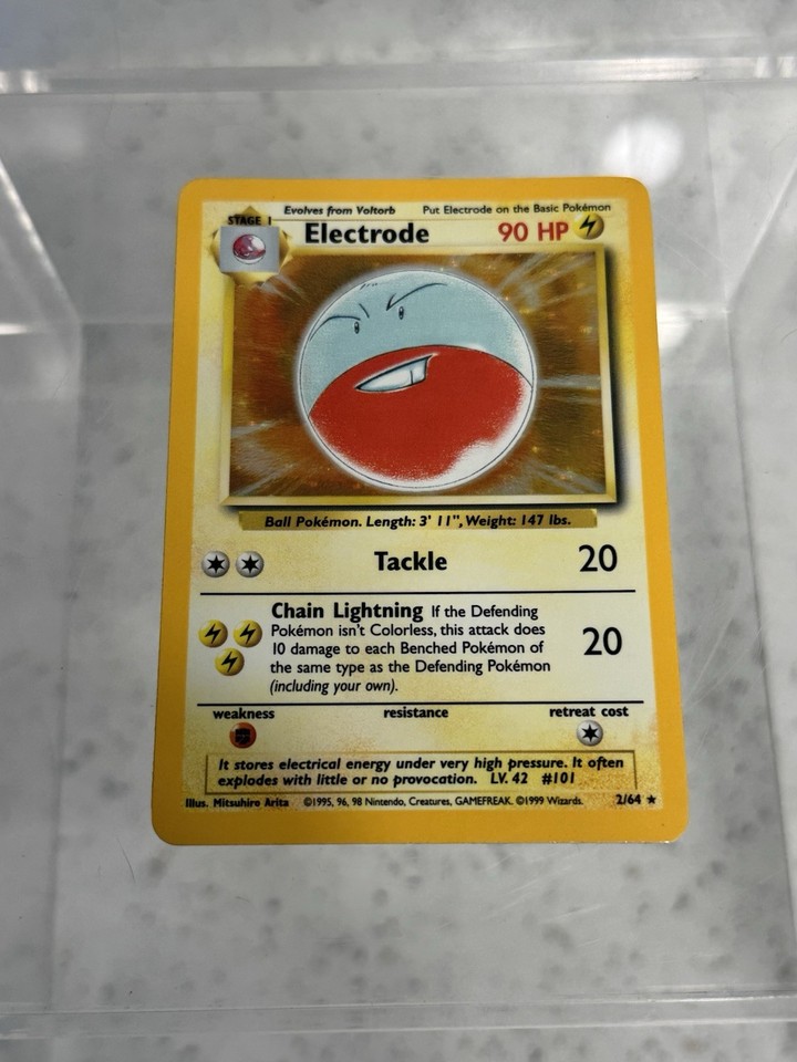 Pokemon ELECTRODE Holo Rare Jungle No Symbol Error Misprint Card 2/64 ...