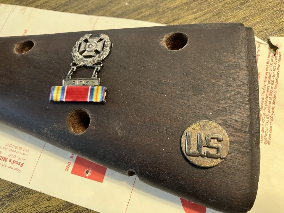 M1 Garand, SA/ GAW, Stock, Desktop Pen Holder, WW2, Trench Art, USGI ...