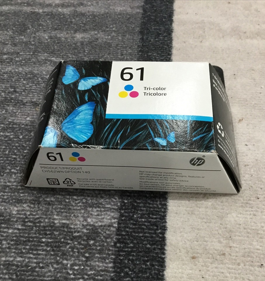 HP #61 Color Ink Cartridge 61 CH562WN Option 140 NEW GENUINE G | eBay
