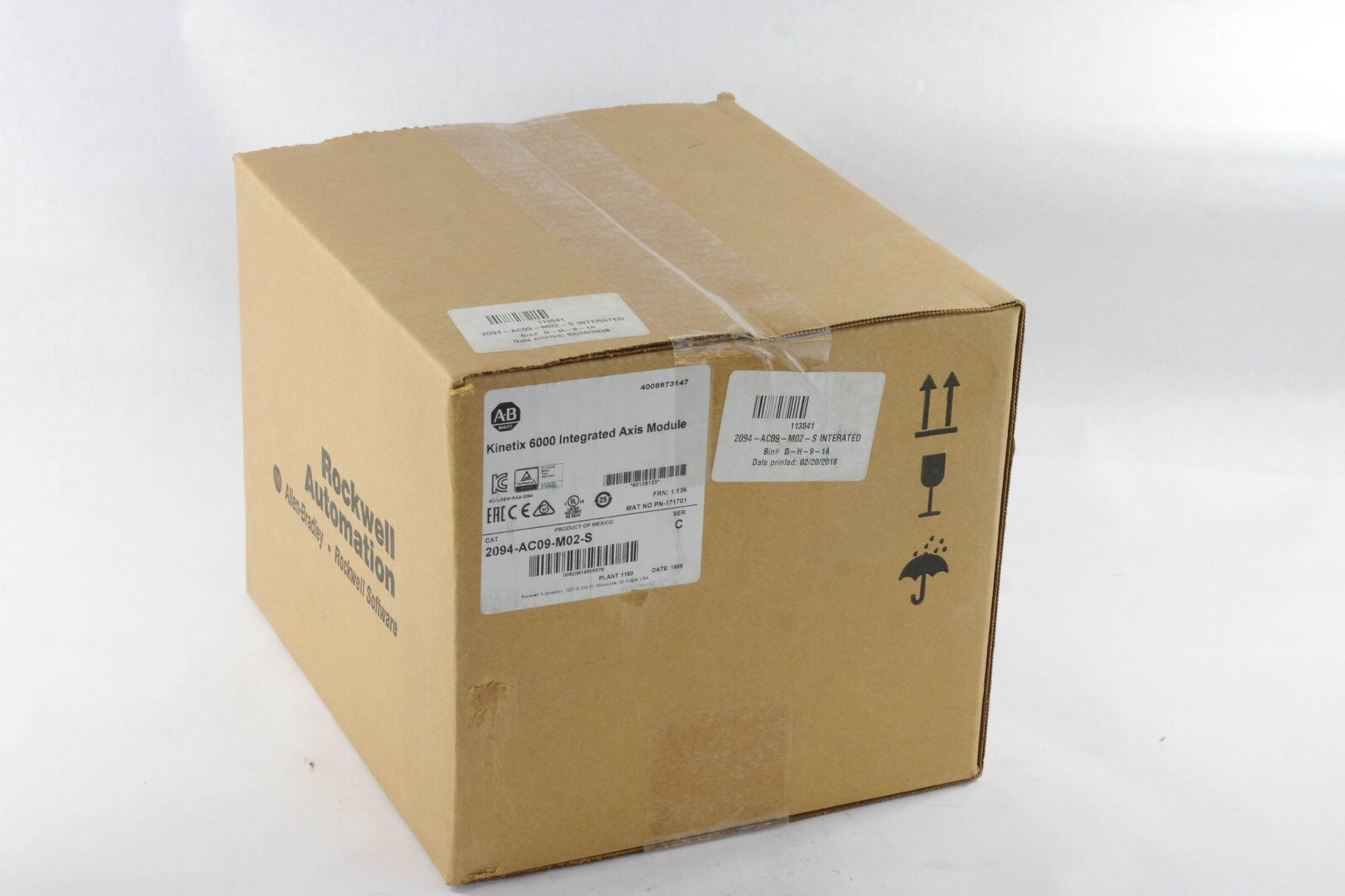 2018 Allen Bradley 2094-AC09-M02-S Ser C Kinetix 6000 Axis Module ...