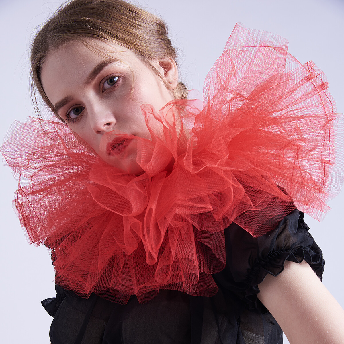 Medieval Lady Mesh Neck Collar Elizabeth Ruff Circus Collar Cosplay ...