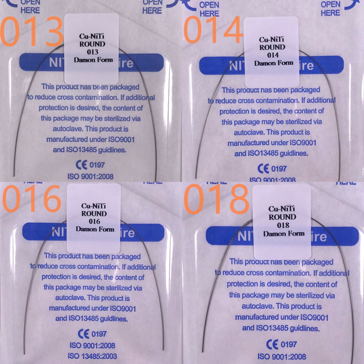 Dental Orthodontic Copper Cu-Niti Wires Arch Wires Round 0.014" Damon ...