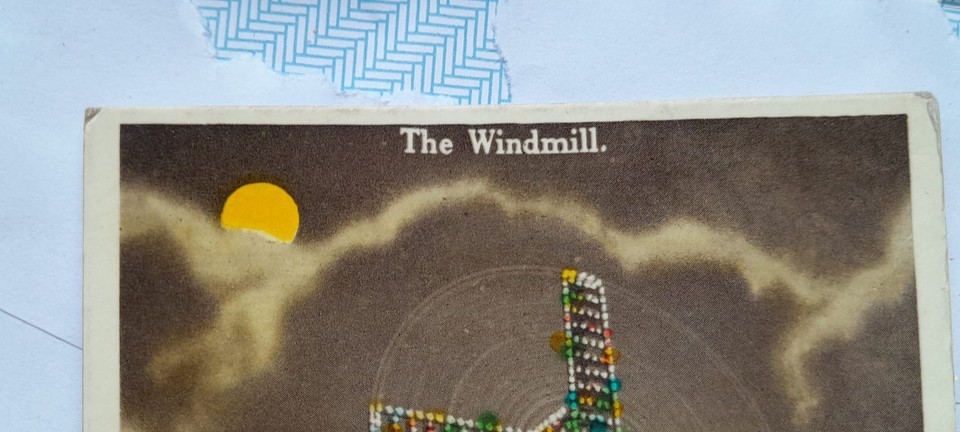 Vintage postcard,The Windmill,Blackpool Illuminations,Musical Festival ...