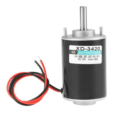 XD-3420 30W Permanent Magnet DC Motor High Speed CW/CCW 12V 3500RPM | eBay