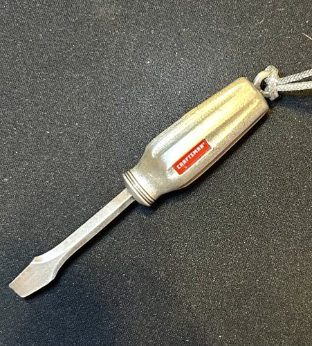 2009 Craftsman Miniature SCREWDRIVER PEWTER Christmas Ornament Key ...