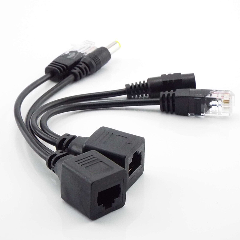 DC 12V POE Splitter Power Over Ethernet Adapter Cable Injector Kit For ...