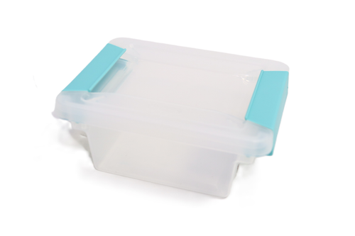 Sterilite Mini Clip Box Clear with Blue Aquarium Latches 73149969866| eBay