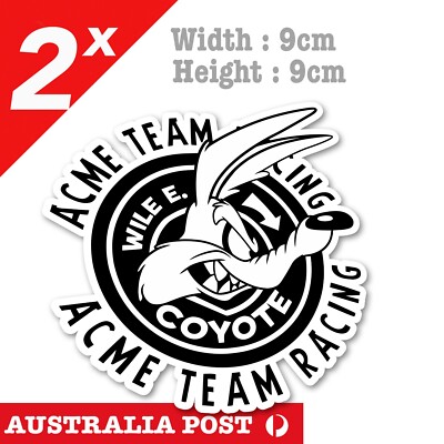 Road Runner Coyote Wile E - ACME Racing Team Decal Stickers | eBay ...