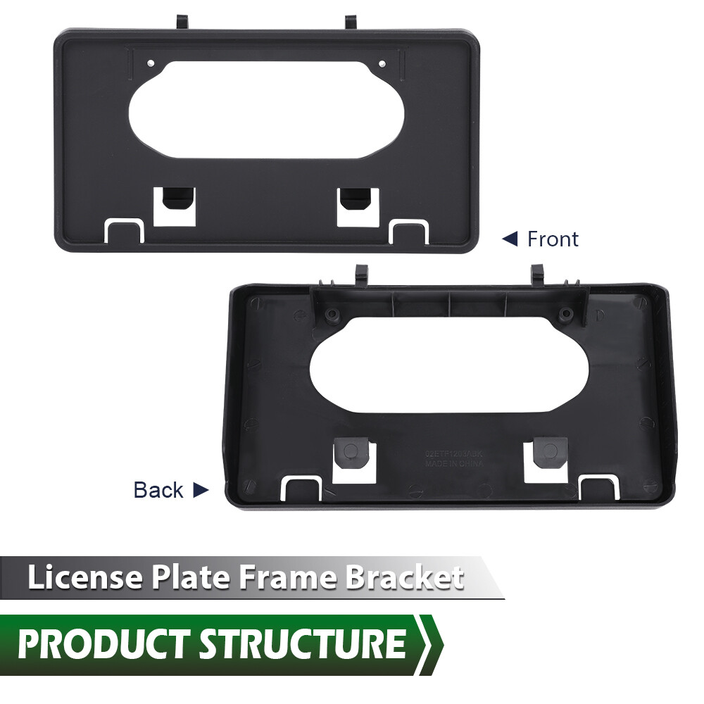 Front Bumper License Plate Bracket + Guards Pads Cap Fit For 2009-2014 ...
