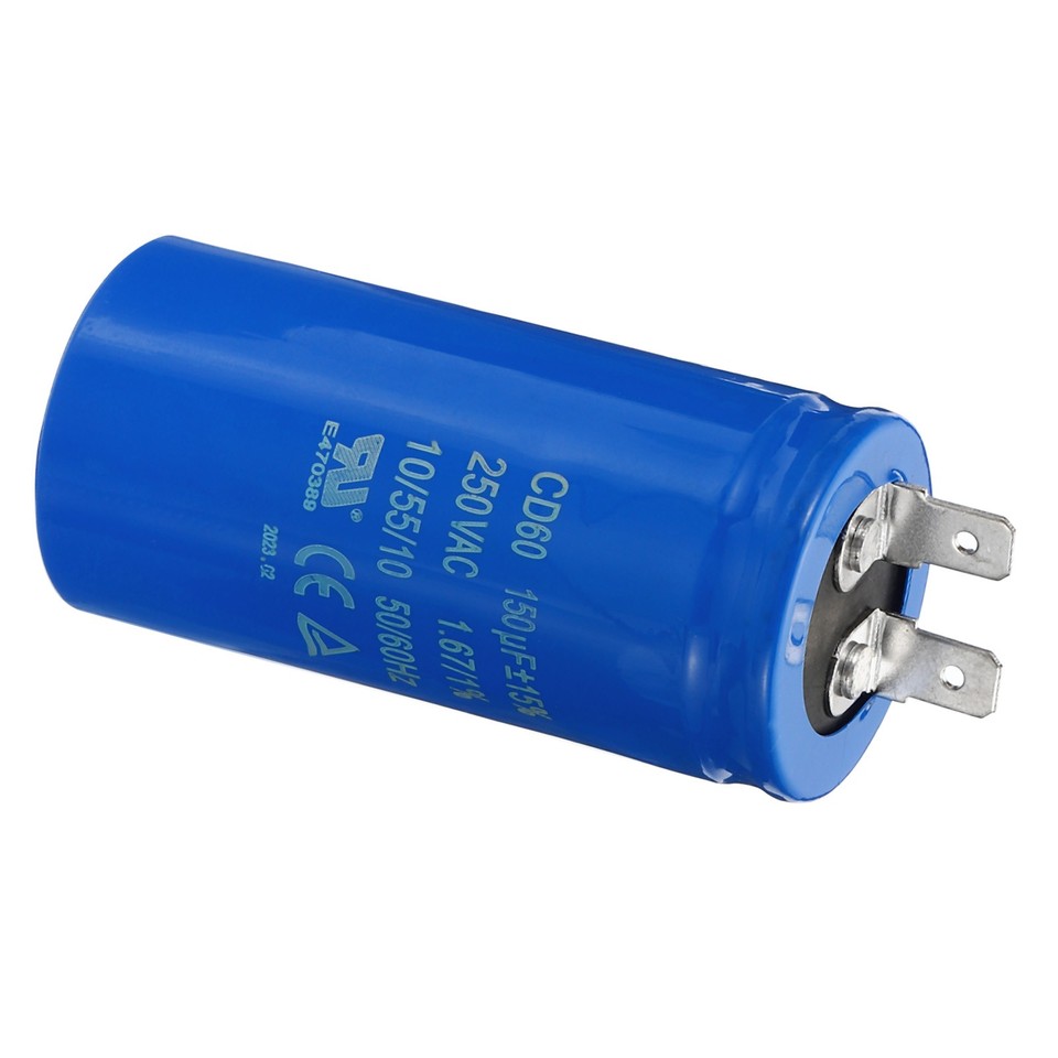 CD60 Run Capacitor 150uF/MFD 250VAC 15% Tolerance 50/60Hz Starting ...