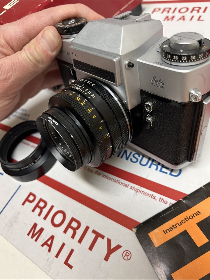 Leica Leicaflex SL Chrome SLR Film Camera + Leitz 1:2/50 Lens Germany ...