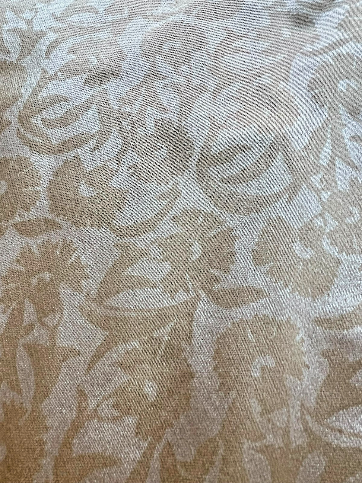 Hand Block Design on Heavy Cotton with a Sateen Finish, Aprox. 5 yards ...