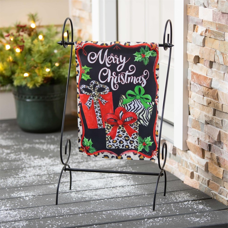 Animal Print Presents Suede Garden Flag | eBay