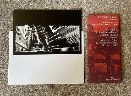 Ken Adam Serpentine Gallery Moonraker card and exhibition flyer James ...