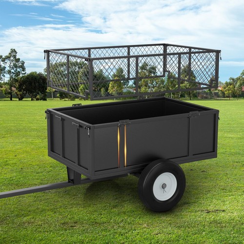 17 Cubic Feet Utility Trailer Heavy Duty ATV Trailer 750lbs Lawn Mower ...